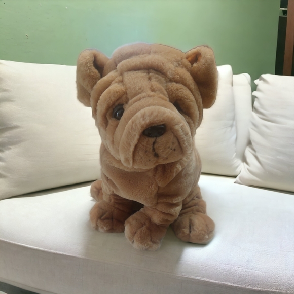 GANZ | Toys | Vintage 992 Ganz Shiri Sharpei 12 Plush Brown Wrinkle Dog ...